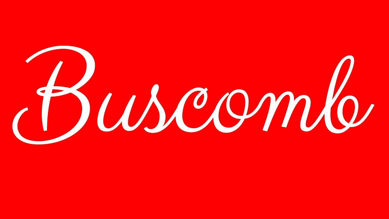 Buscomb English Cursive Handwriting Tutorial - YouTube