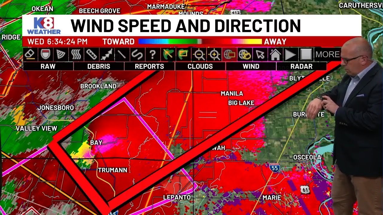 KAIT 8 Tornado Coverage 4/2/2025 - YouTube