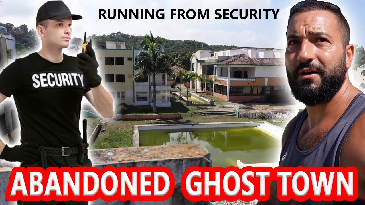 HIDING FROM SECURITY GUARD while EXPLORING ABANDONED GHOST TOWN! - YouTube