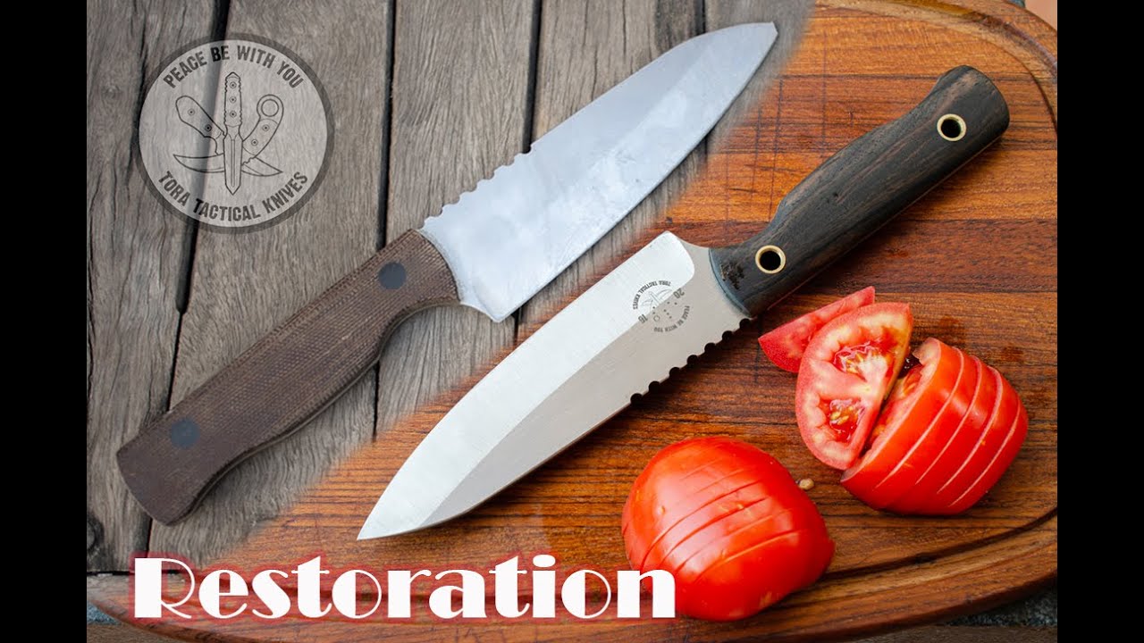 Tora Tactical #11 : Restoration tactical chef knife. - YouTube