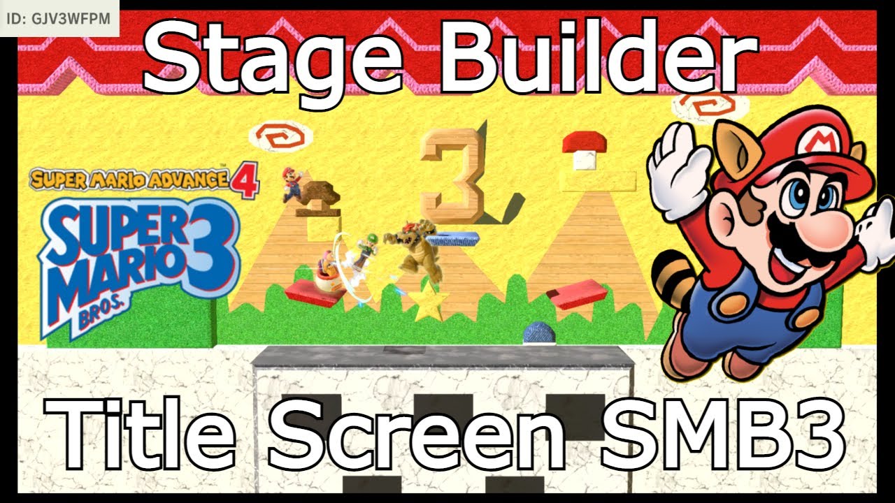 Super Smash Bros. Ultimate - Stage Builder - "SMB3 Title Screen" - YouTube