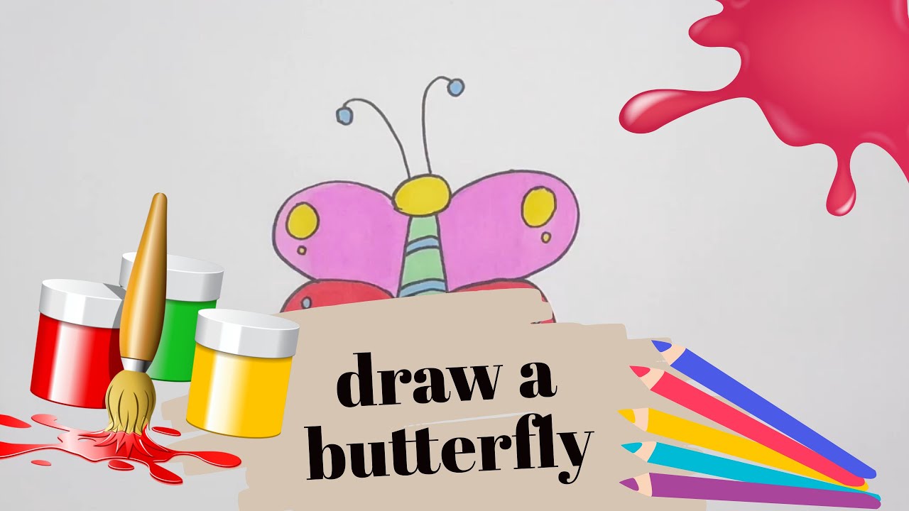 Einen Schmetterling malen | draw a butterfly - YouTube