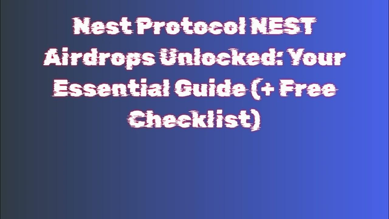 Biggest Airdrop 2024 Season Nest Protocol NEST - YouTube