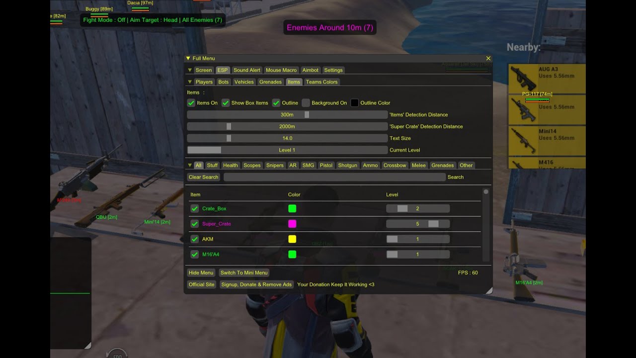 PUBG MOBILE HACK | ESP WALLHACK SKELETON | GAMELOOP DEGO GH ...