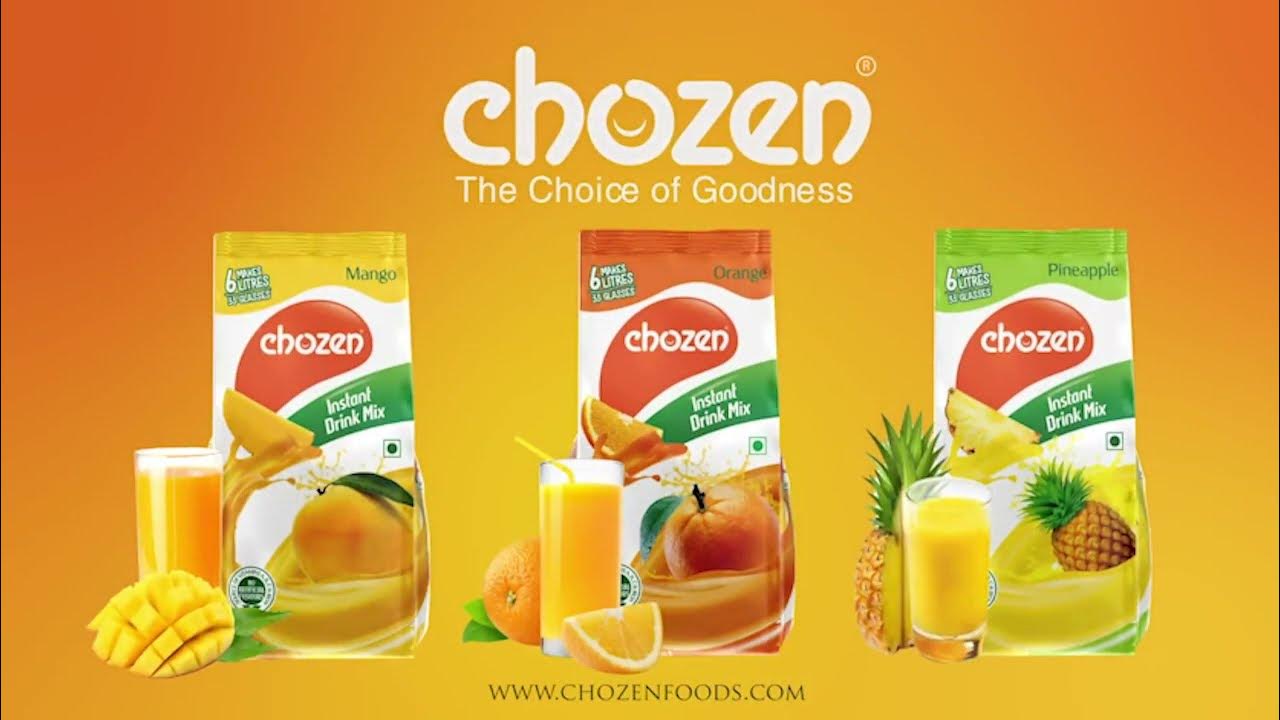 Chozen | New launch | Fruit Flavoured Instant Drink Mix - YouTube