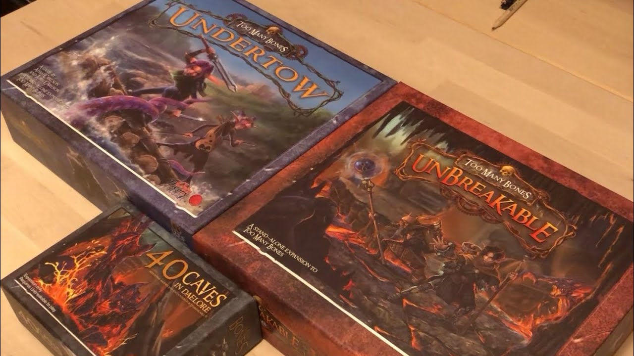 Too Many Bones. Unbreakable. Undertow. 40 Caves in Daelore - unboxing ...