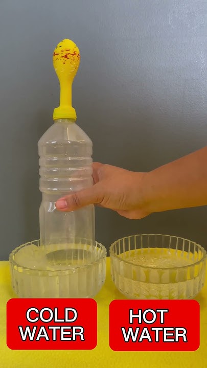 Experiment with a balloon in hot and cold water | JamHomeScience #shorts #scienceexperiment ...