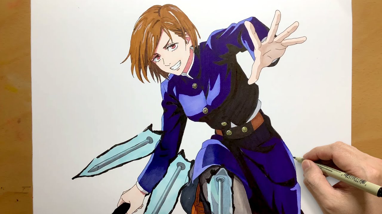 How to Draw Nobara Kugisaki from Jujutsu Kaisen | step by step | Draw ...