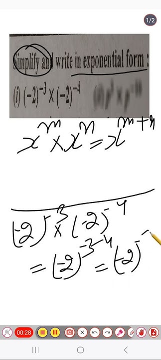 Simplify and write in exponential form - YouTube