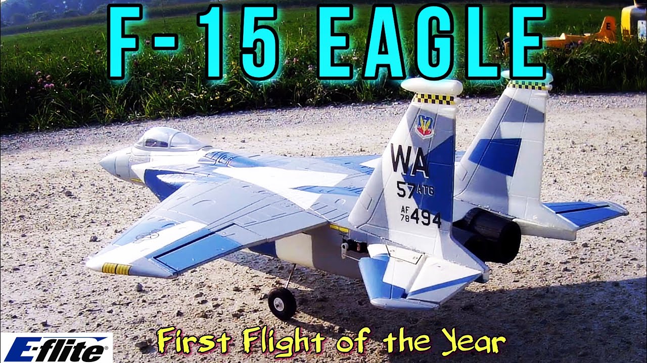 E-Flite F-15 Eagle 64MM EDF First Flight of the Year #new #rcplane # ...
