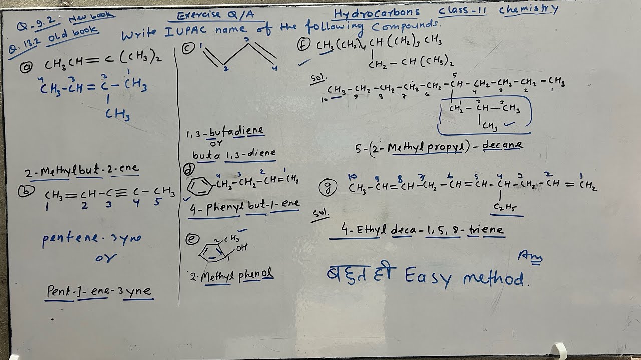 Write IUPAC names of the following compounds:#organicchemistry class 11 ...