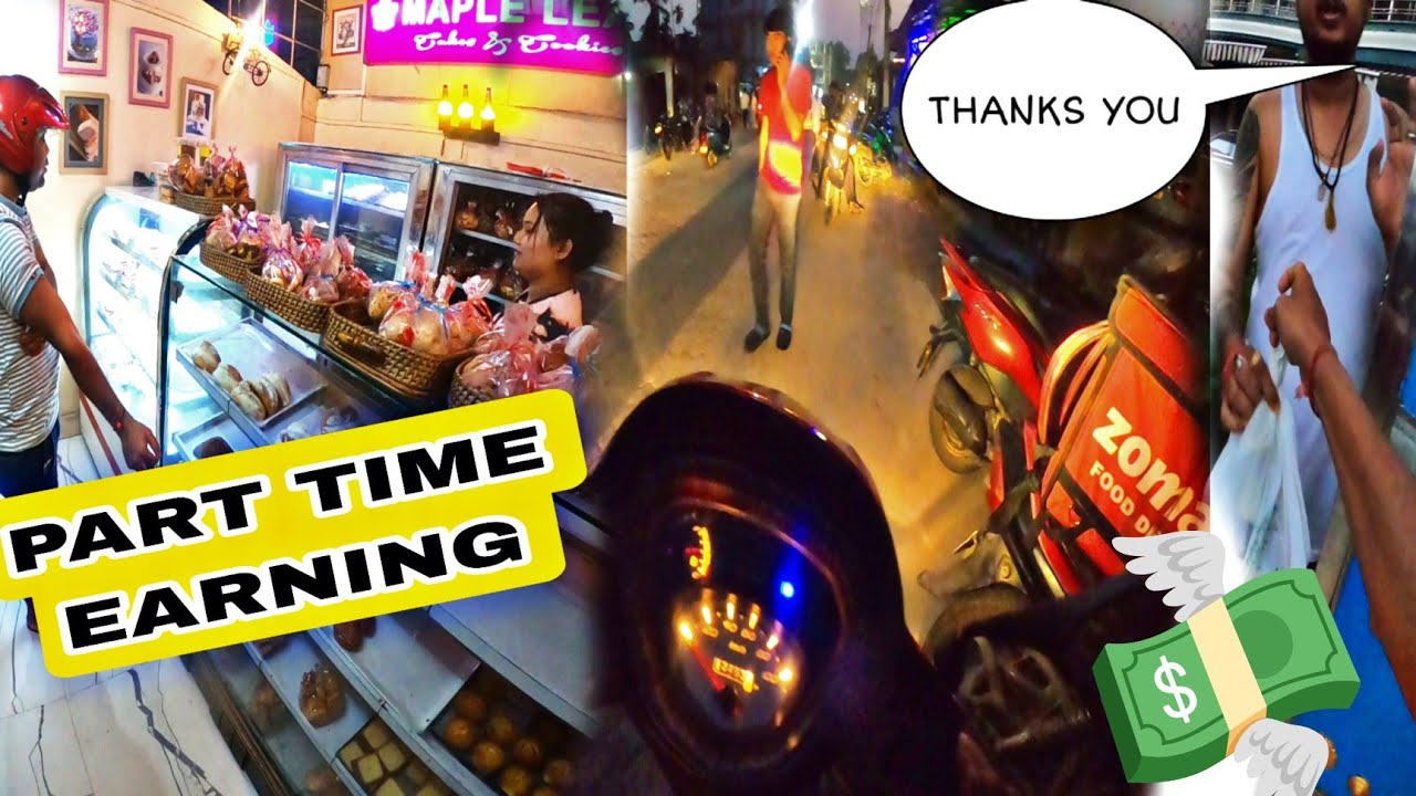 Food DELIVERY Part time Job Earning 😳 4 Hours Working Live Earning ...