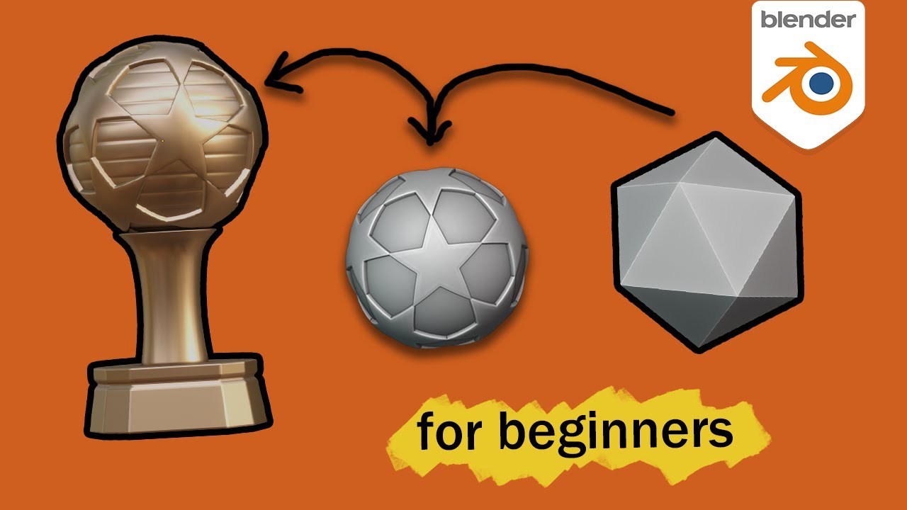 How to model a trophy in blender for beginners - YouTube