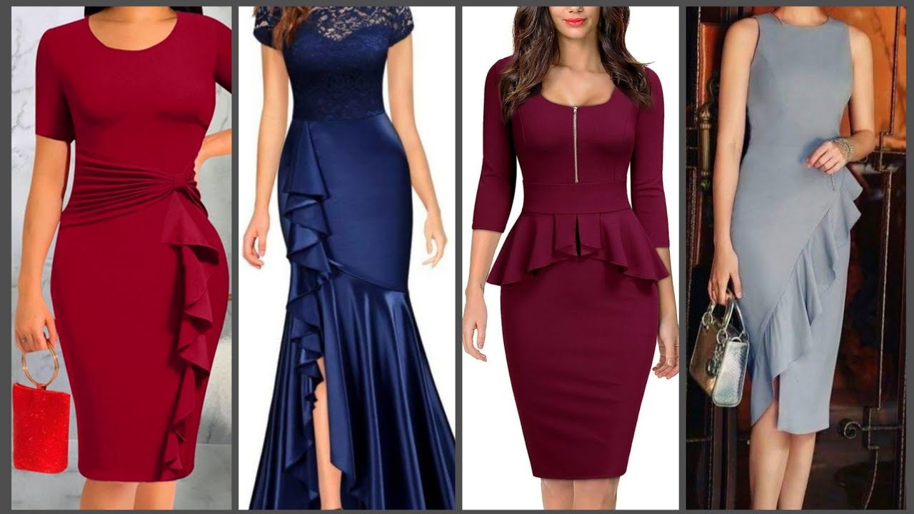 Beautiful and the latest pencil body cone dresses for the new styles ...