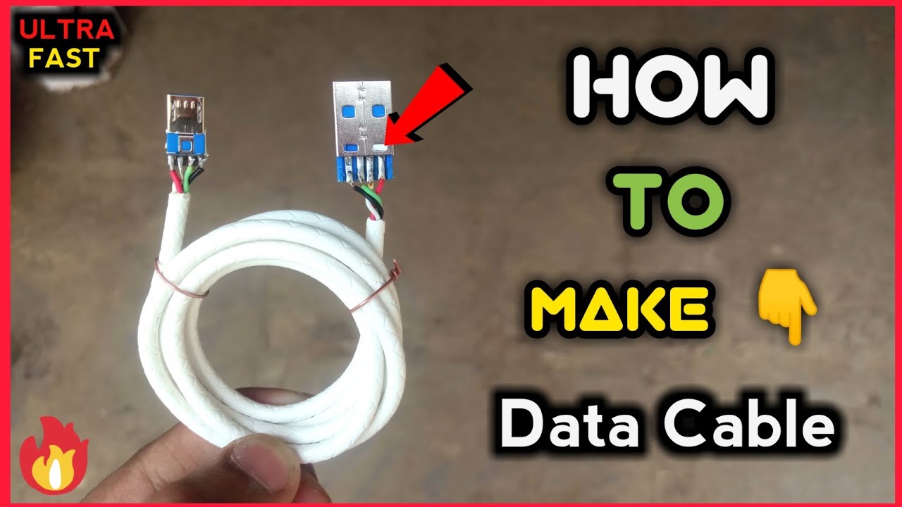 Data cable kaise banaye | Data Cable कैसे बनाये घर पे | How to make ...