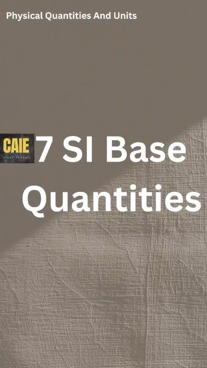 1.Physical Quantities And Units 9702 Physics A Level - YouTube