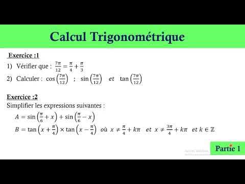 Calcul trigonométrique : exercices de transformation cosinus , sinus ...