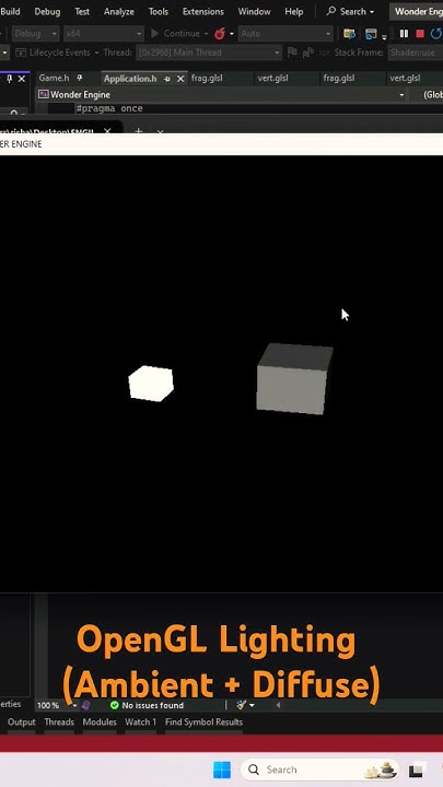 OpenGL Basic lightning #coding #opengl #light #cpp # - YouTube