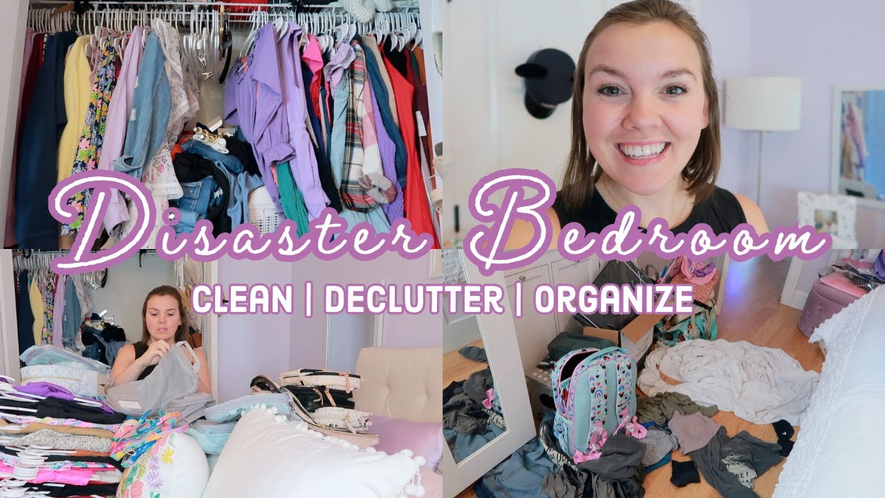 I'M FINALLY DOING IT! | NEW Disaster Bedroom Clean With Me | Small ...