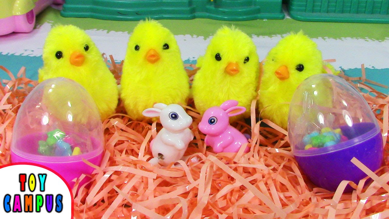 Chick Race Hopping Bunnies| Easter Surprise | Happy Easter | ToysReview ...