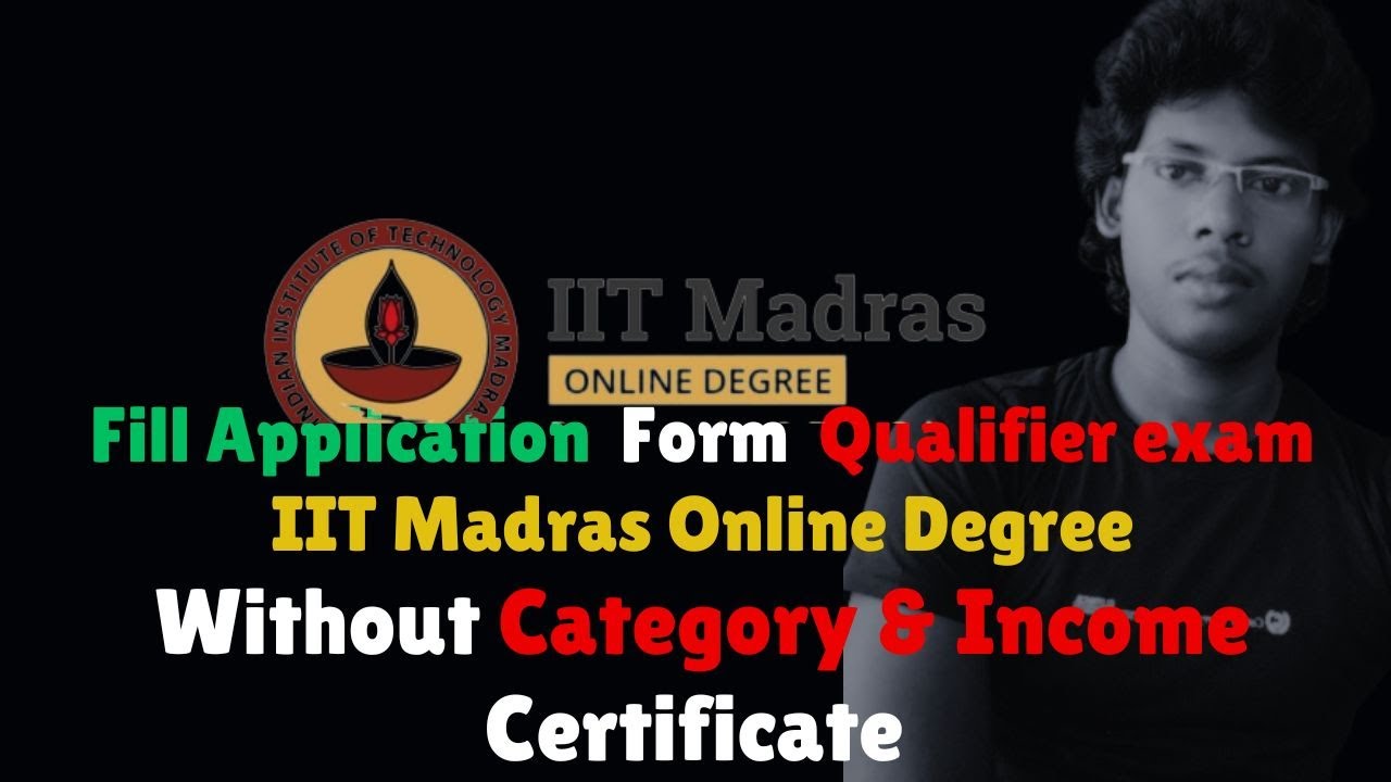 How to Apply Without Category Certificate #iitmadras - YouTube