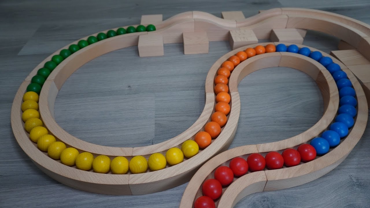 💫 Swirl Around Marble Run With Wooden Track! (4)💫 - YouTube