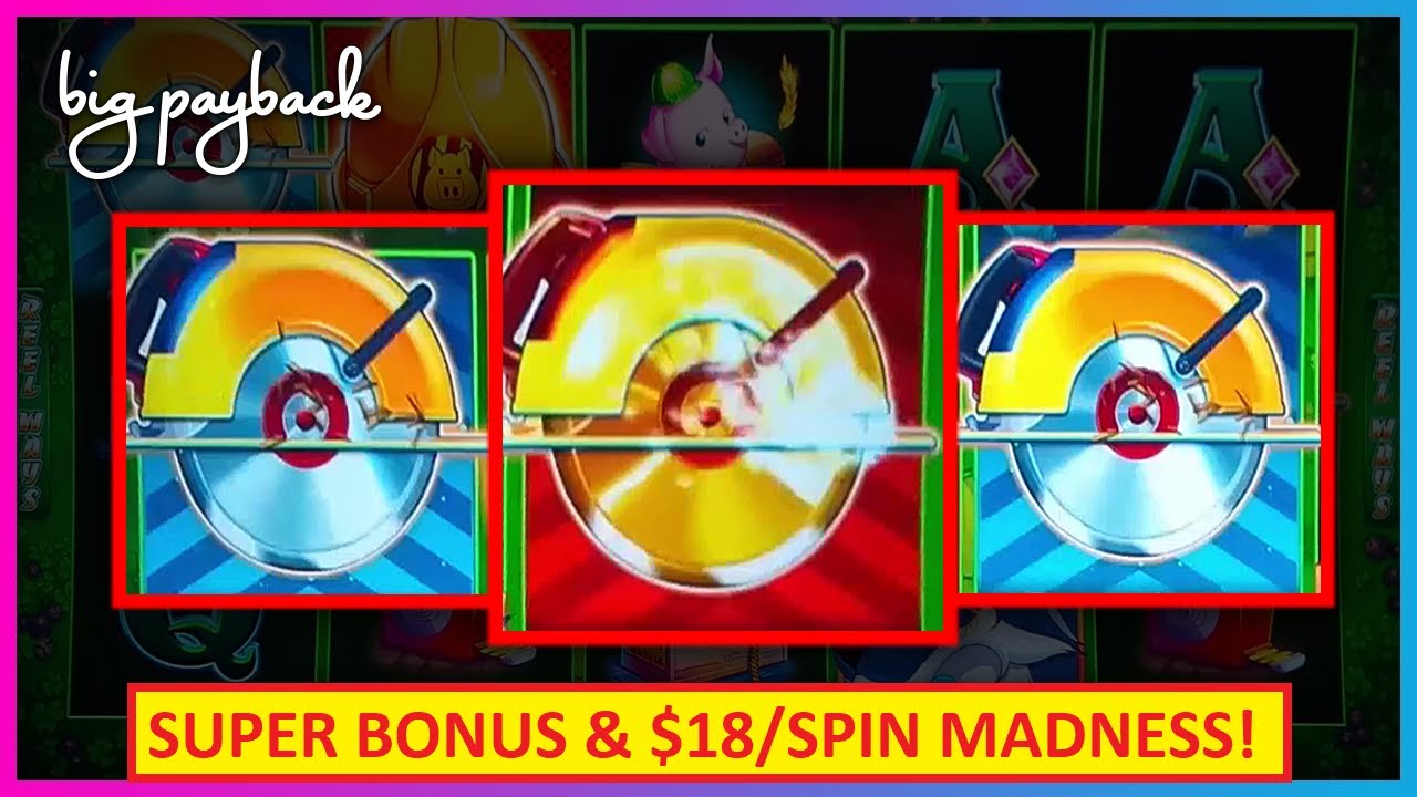 $18/Spin MADNESS on Huff N' Even More Puff Slots! GOLDEN BUZZ SAW BONUS!! - YouTube