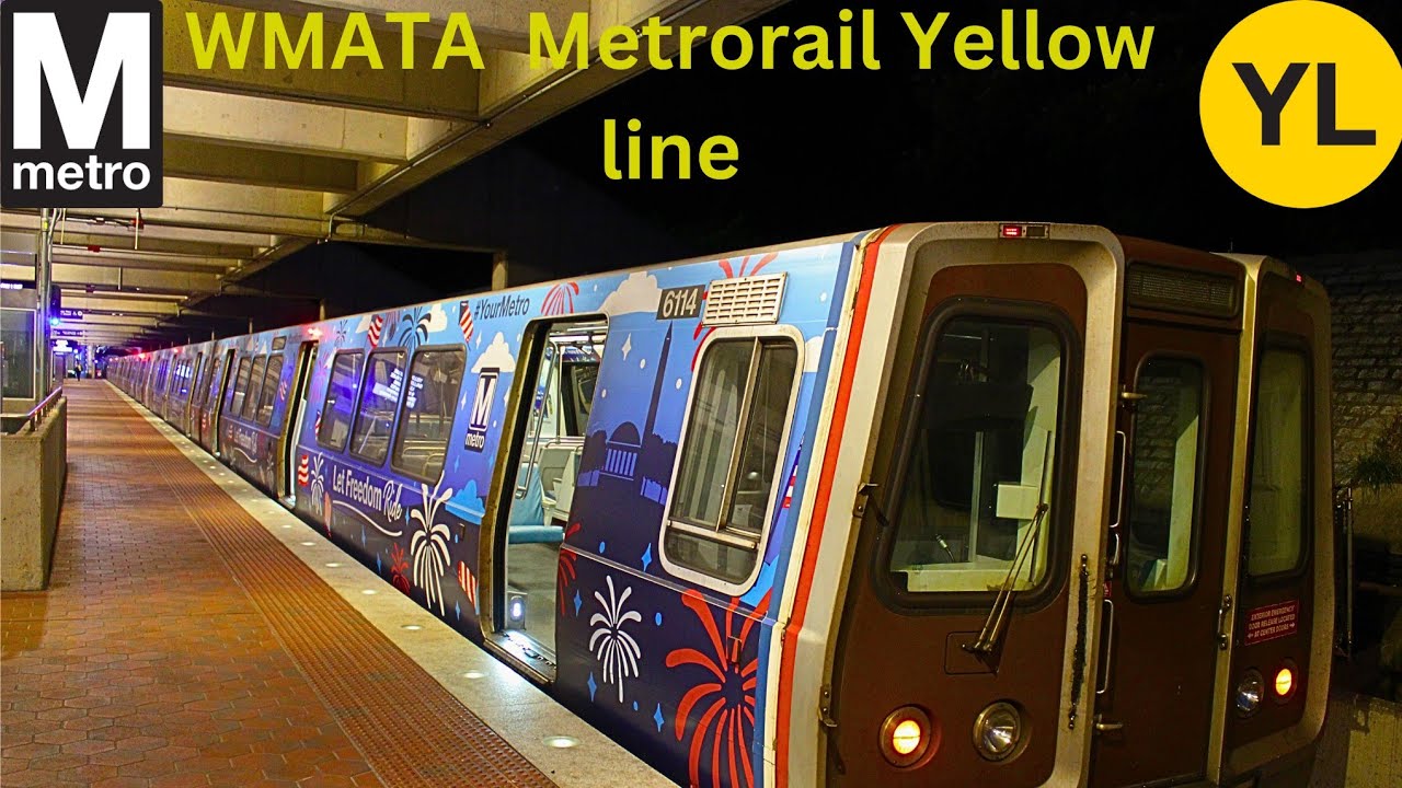 WMATA Metrorail: Ride Aboard 2006 Alstom 6K Series #6077 on the YL line ...