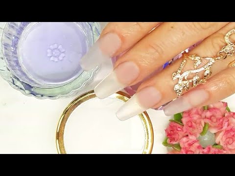 UÑAS acrílicas PUNTA coffin ESMALTADAS con GEL SEMIPAERMANENTE pasó a ...