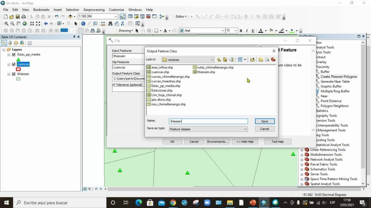 7. Polígonos de Thiessen (Arcmap) SIG - YouTube
