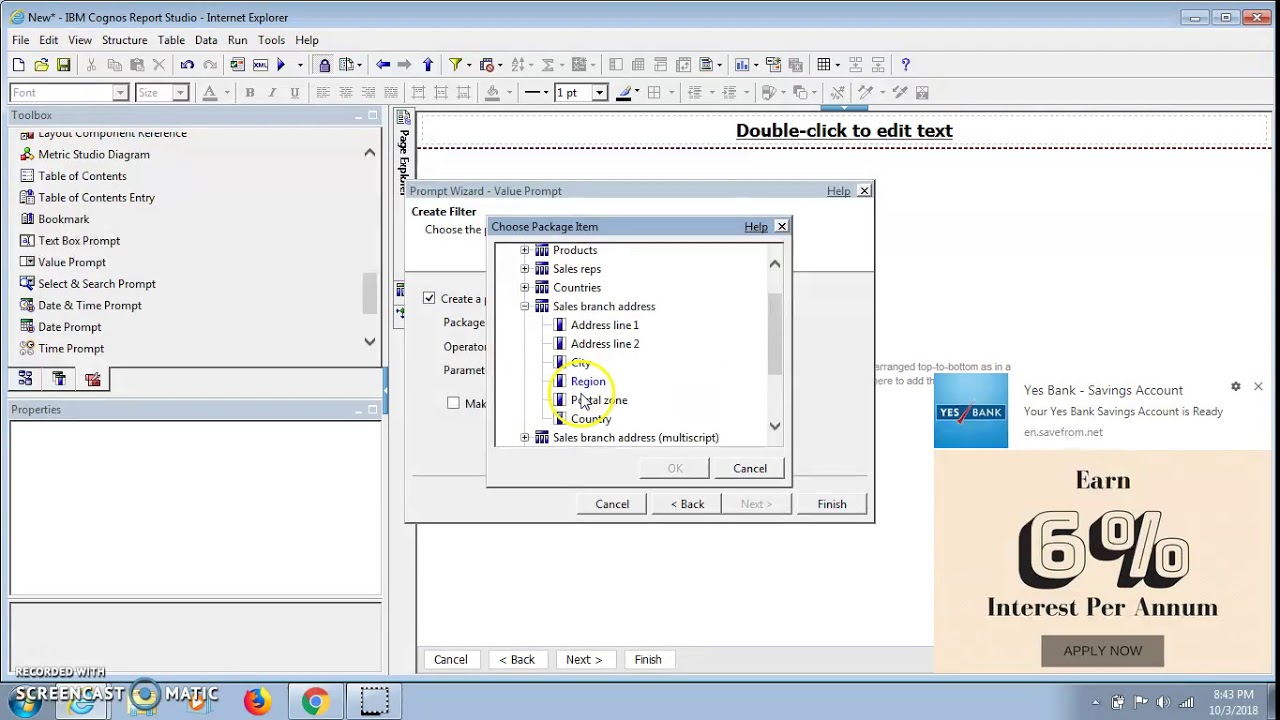 Cascading Prompts - Cognos 10 Report Studio - YouTube