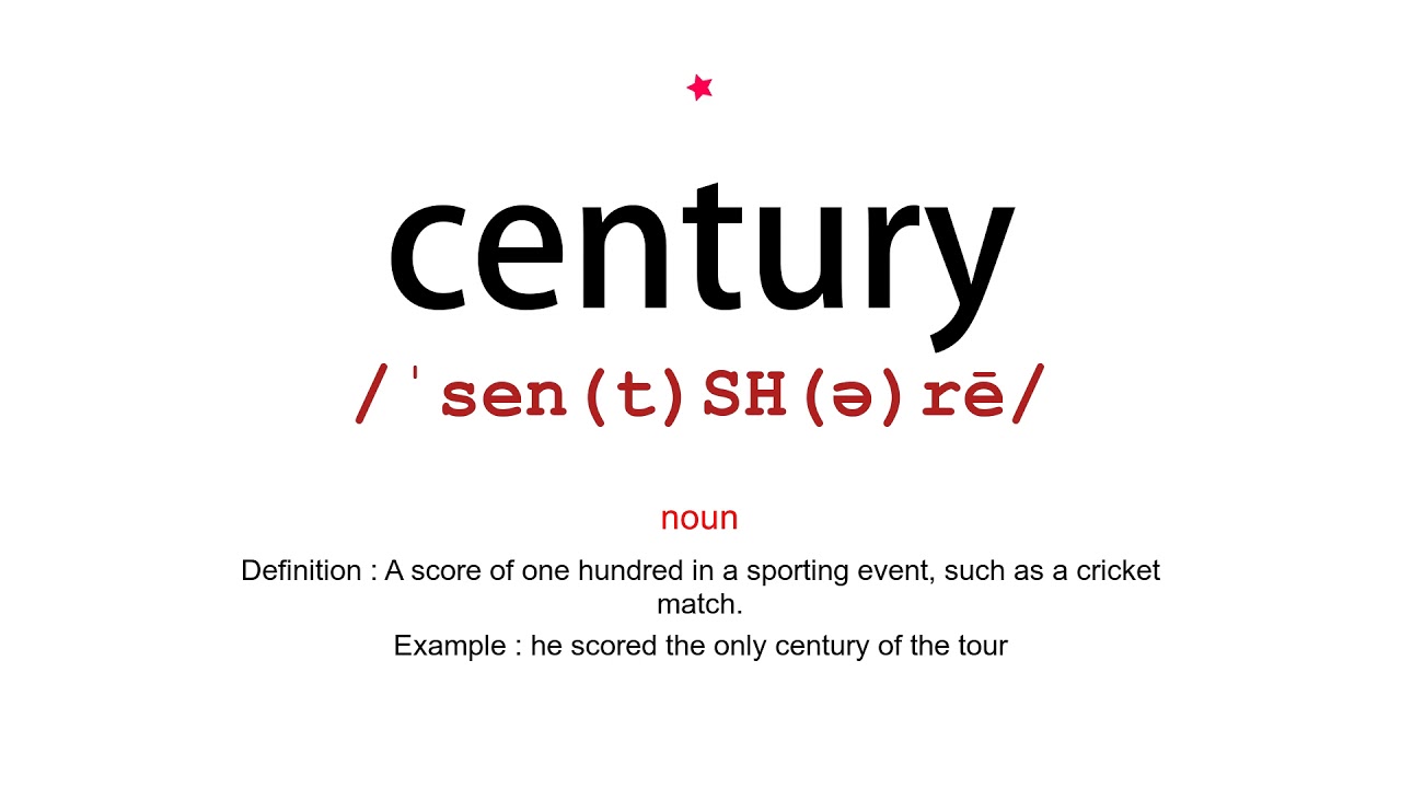 How to pronounce century - Vocab Today - YouTube