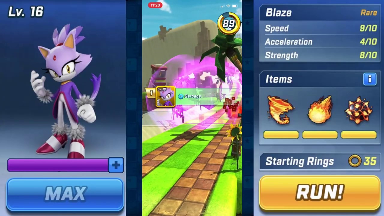 Sonic Forces Speed Battle - Jet/Blaze Gameplay (Max Level) - YouTube