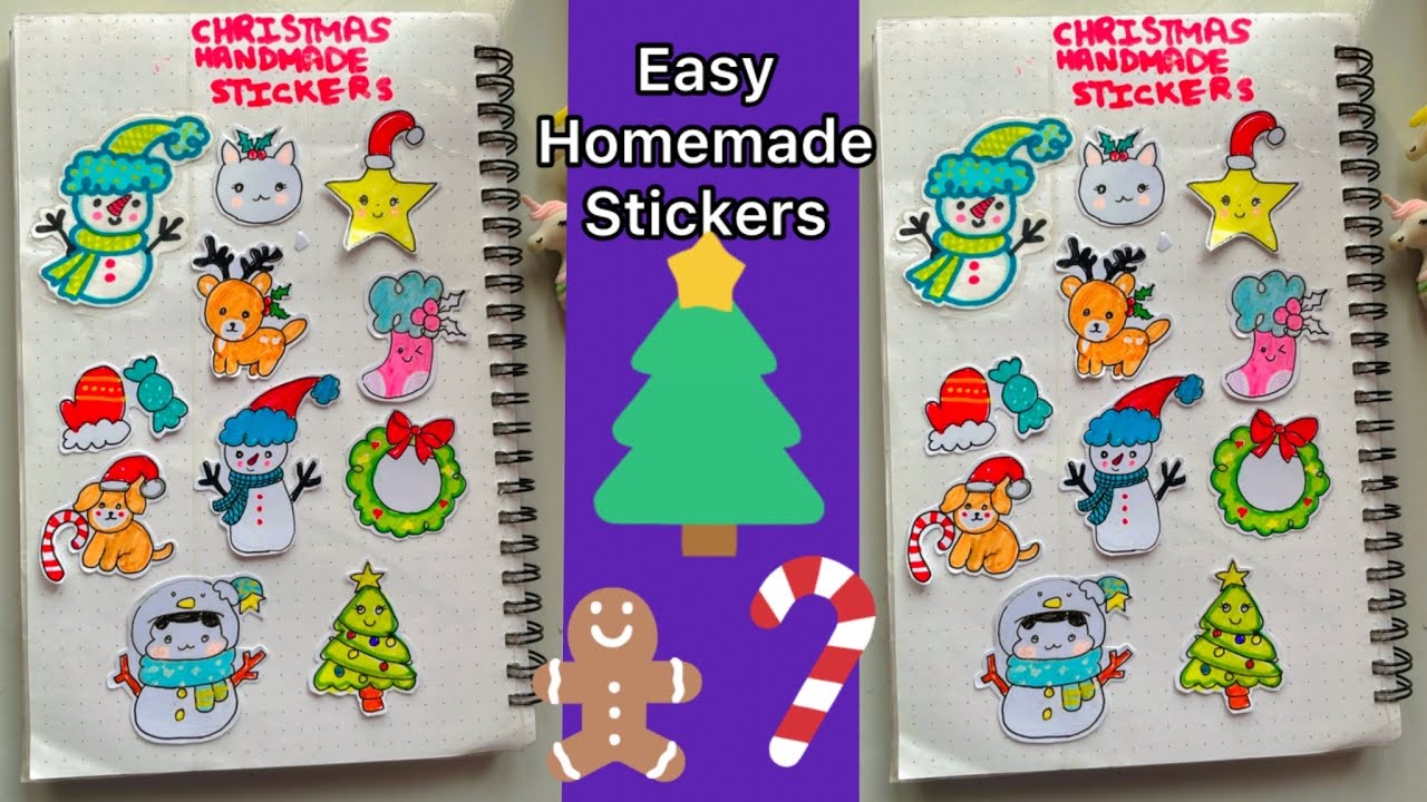 How To make own Christmas stickers at home #diy - YouTube