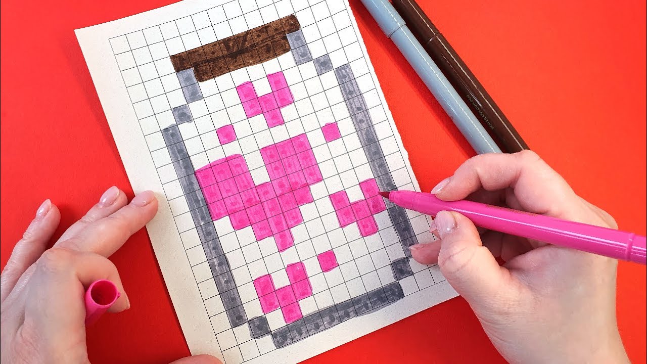 How to draw a heart. Pixel drawing. - YouTube