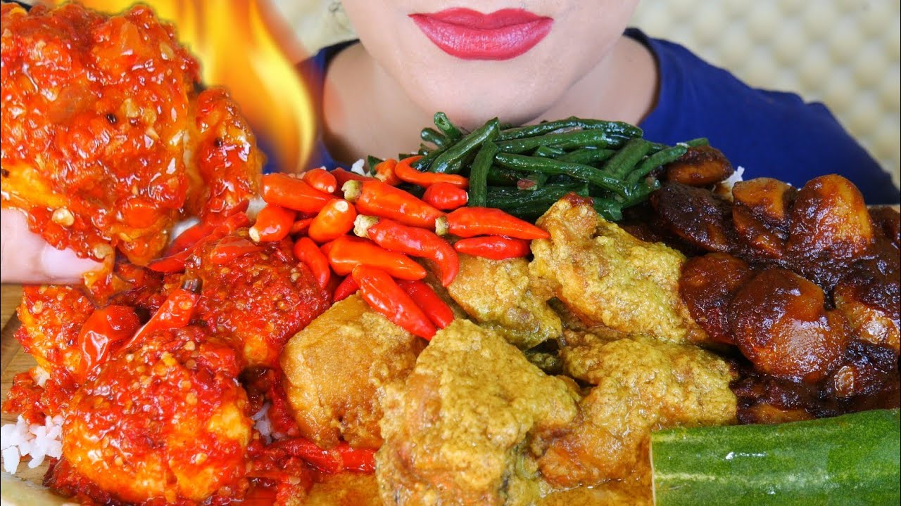 ASMR TELUR BALADO LUMER, OPOR AYAM, SEMUR JENGKOL, OSENG KACANG PANJANG ...