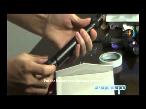 laser pointer install batteries - YouTube