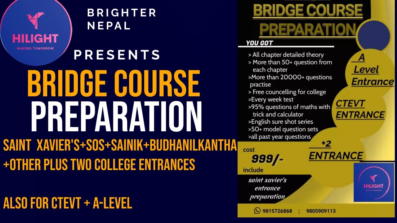 WHY OUR BRIDGE COURSE PREPARATION ? - YouTube