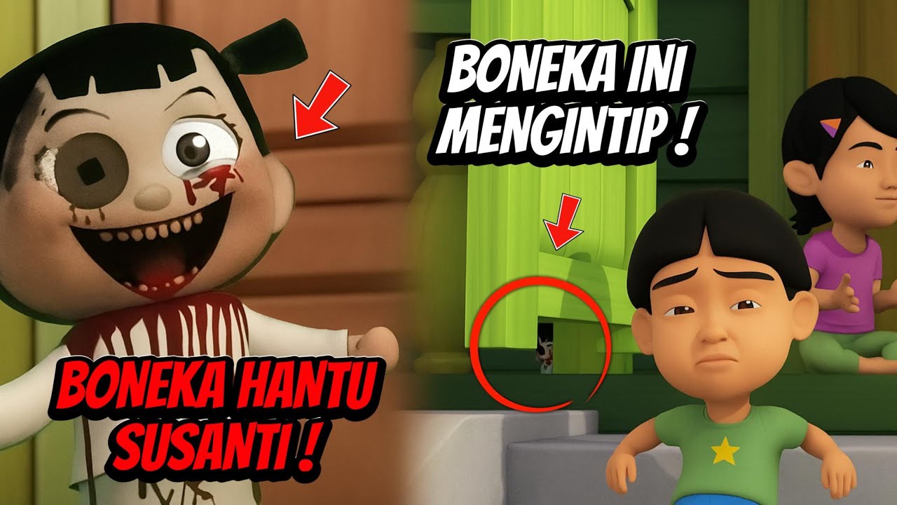 BONEKA HANTU SUSANTI! Bang Roy Ditarik dari Sumur! | Cerita Seram Upin Ipin! - YouTube