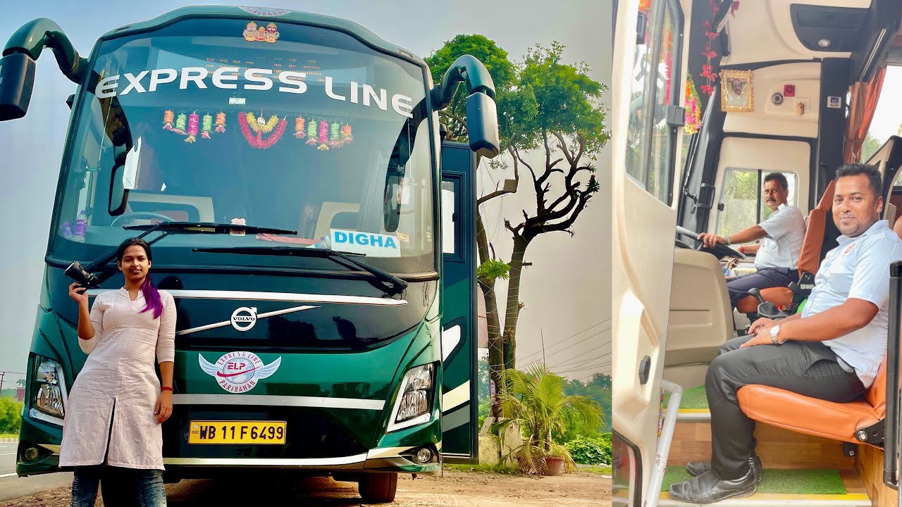 Kolkata to Digha | Express Line 9600 Semi-sleeper Volvo🔥| #youtube # ...