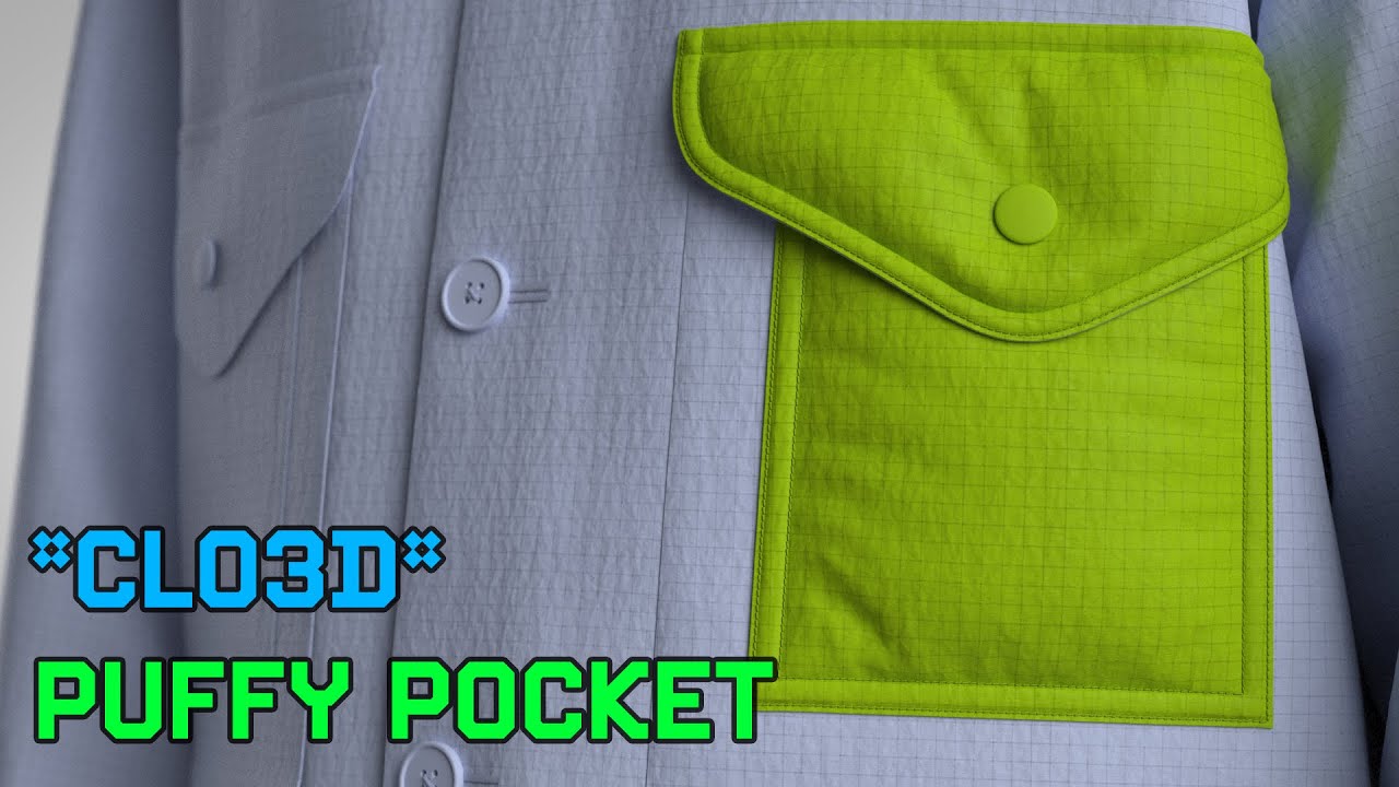 CLO 3D | Puffy Pocket - YouTube