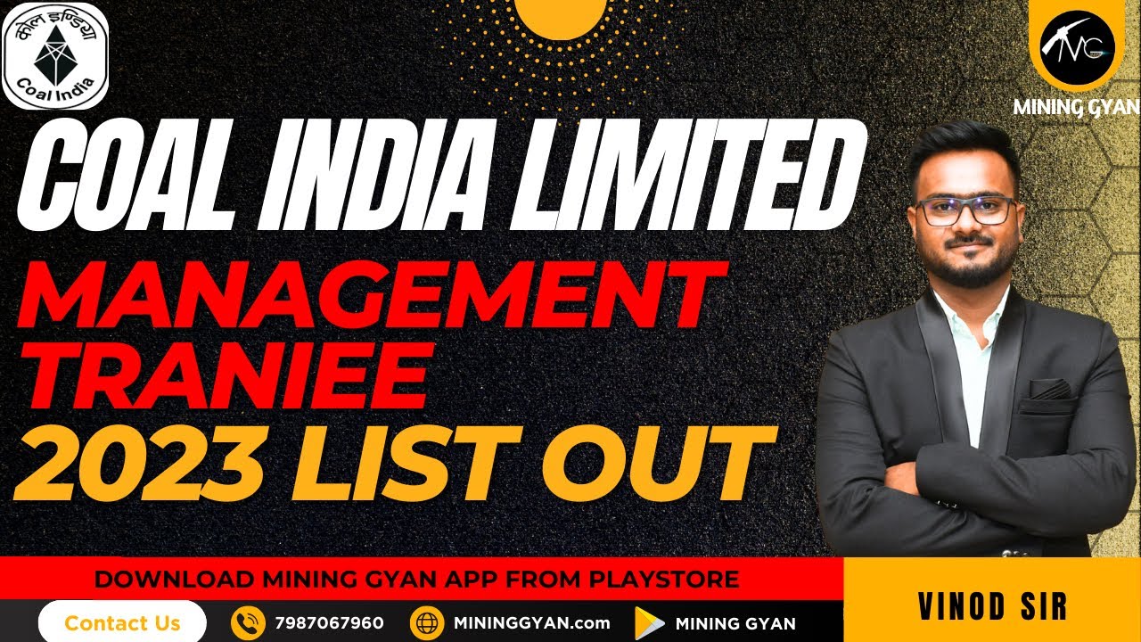 CIL MANAGEMENT TRAINEE SELECTION LIST OUT || GATE 2023 || VINOD SIR ...