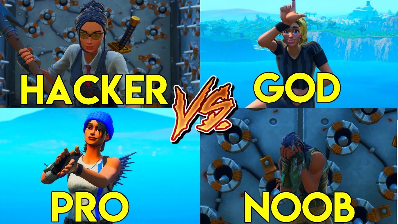 Noob vs Pro vs Hacker vs GOD Parkour Challenge In Fortnite... (crazy ...