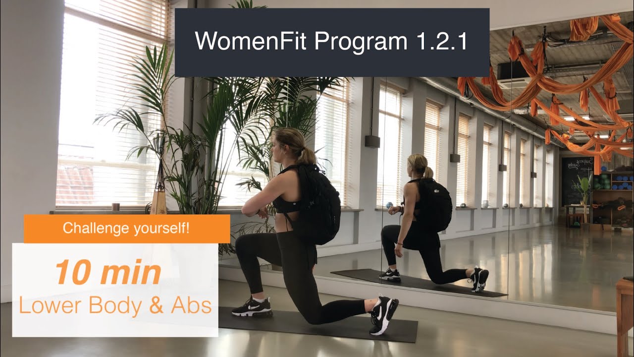 10 min LOWER BODY & ABS Home workout // intermediate // WomenFit ...