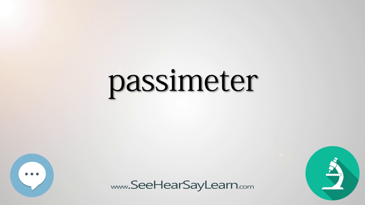 passimeter Scientific Instrumentation 🔊 - YouTube