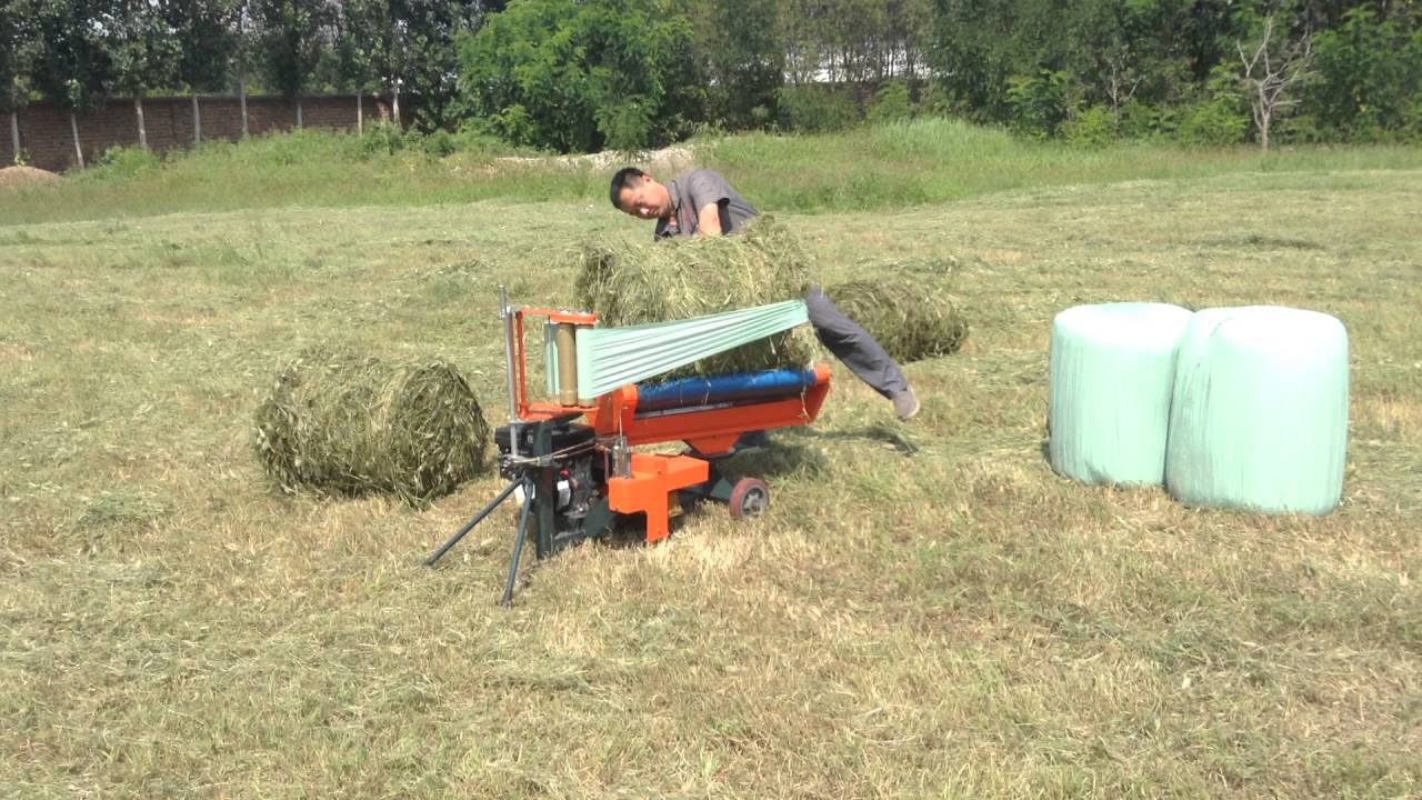 bale wrapper - YouTube