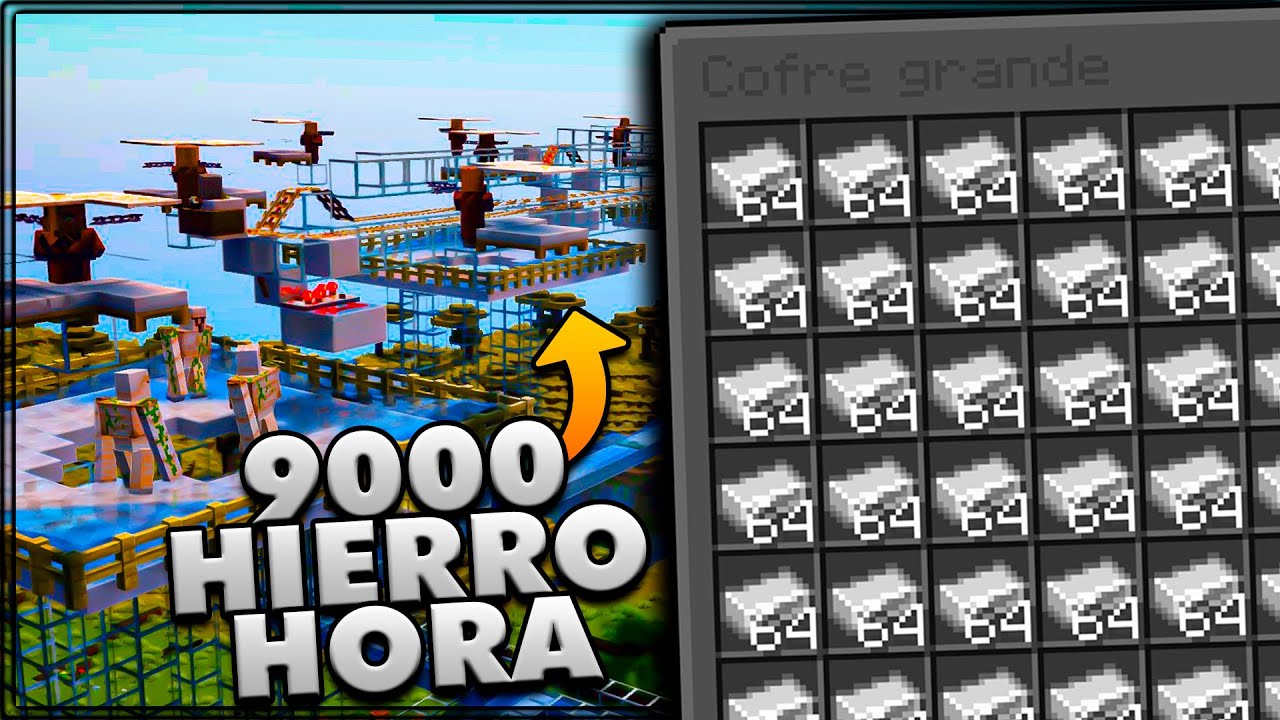 Granja de Hierro - 9000 Hierro/Hora - La MAS FACIL y BARATA - Tutorial ...