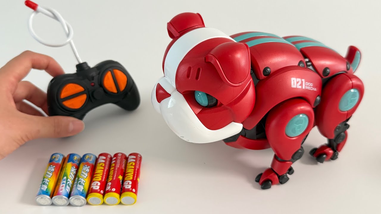 Unboxing Electric Robot Dog, RC Mini Car, Magnetic Induction Hamburger ...