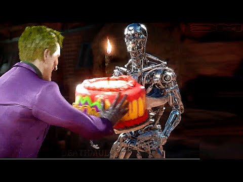 MK11 All Fatalities on Terminator Exoskeleton