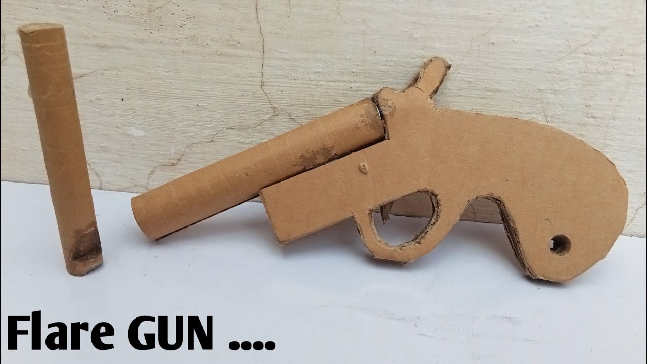 DIY PUBG Flare Gun Made from Cardboard | Realistic Cardboard Flare Gun ...